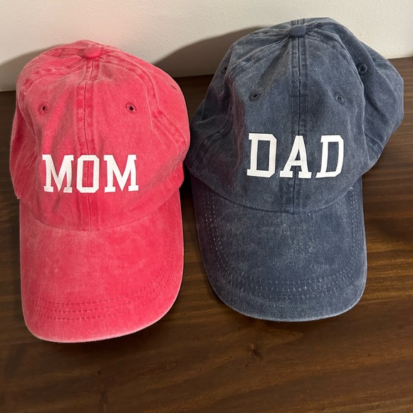 Accessories | Mom And Dad Baby Announcement Hats | Poshmark